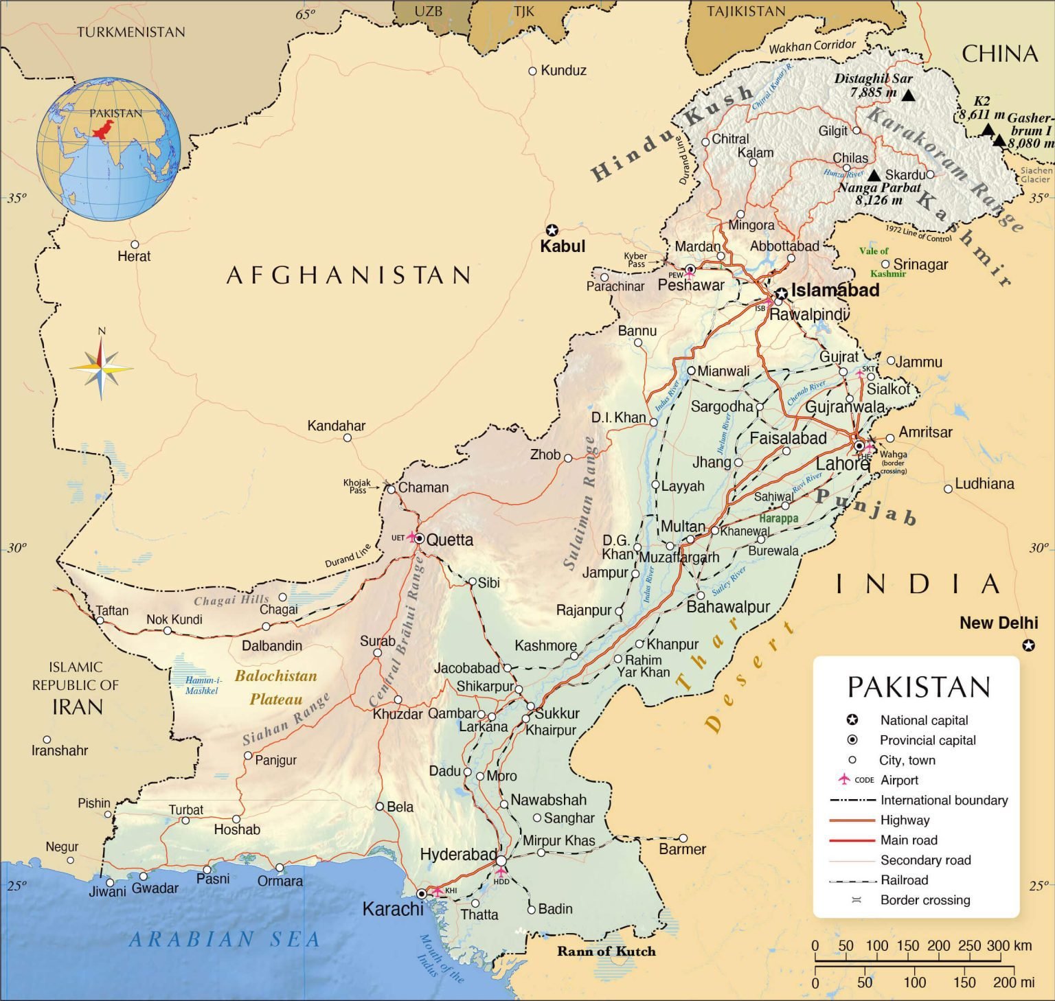 Pakistan Map | Download the New Political Map of Pakistan HD | Bahaaristan